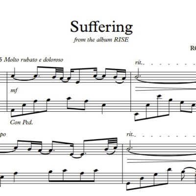 Suffering sheet music - Ron Adelaar Music