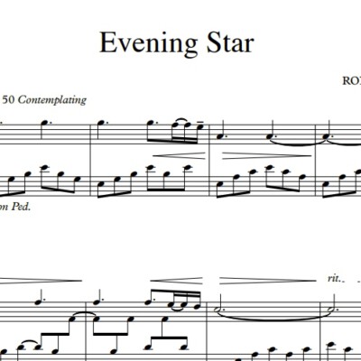 Evening Star sheet music - Ron Adelaar Music